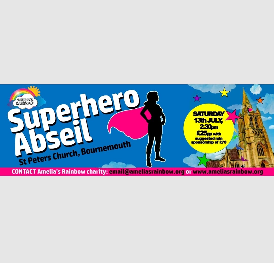 SUPERHERO ABSEIL - Amelia's Rainbow | St Peter's Church Bournemouth