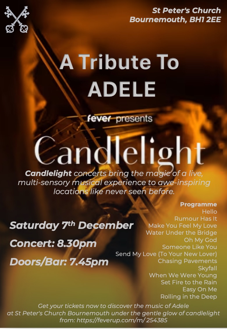Fever Up Candlelight Concert - A Tribute to Adele | St Peter's Church ...
