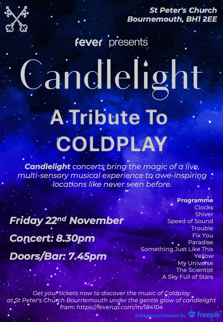 Fever Up Candlelight Concert - A Tribute to Coldplay | St Peter's ...