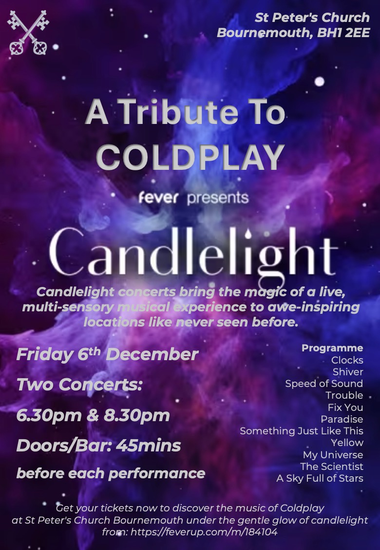 Fever Up Candlelight Concert - A Tribute to Coldplay | St Peter's ...